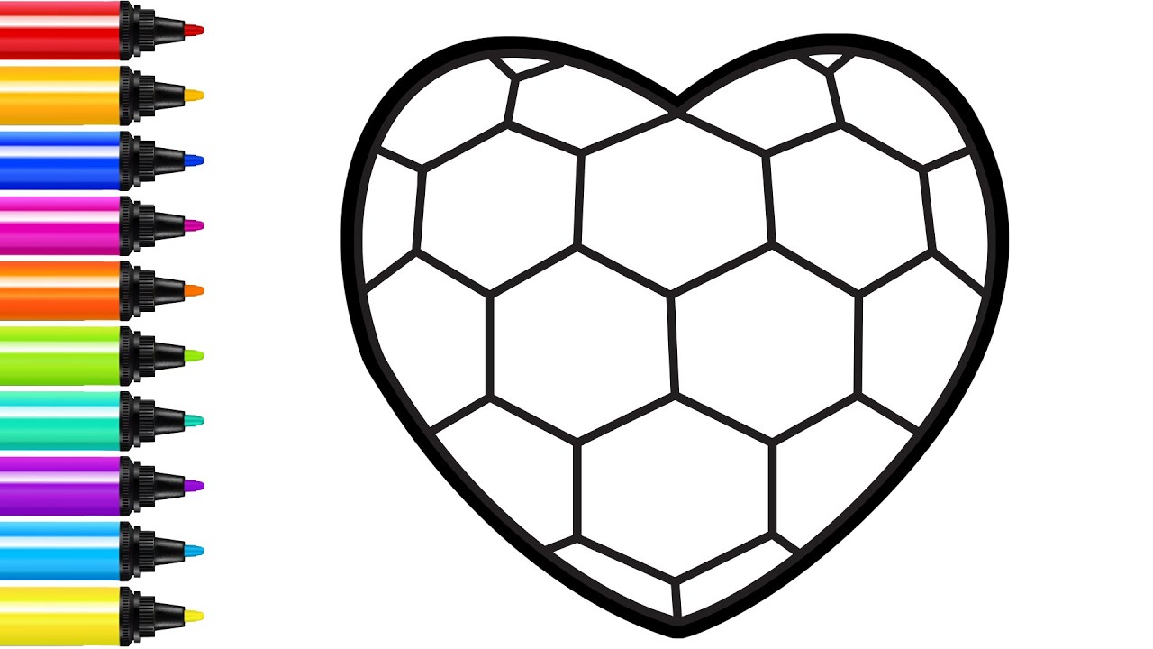 How To Draw Soccer Heart | step by step - YouTube