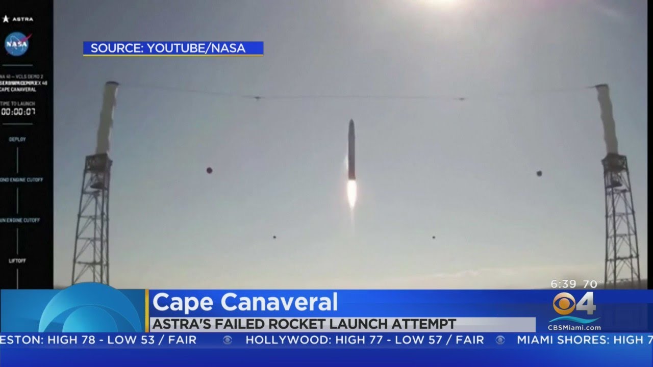 Astra Failed Rocket Launch Attempt - YouTube