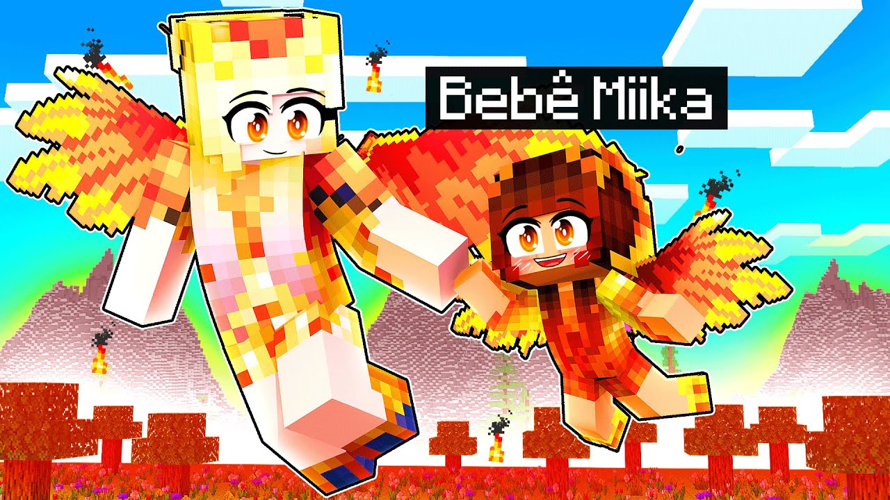 Jogando com MINHA MÃE FÊNIX no Minecraft Miika - YouTube