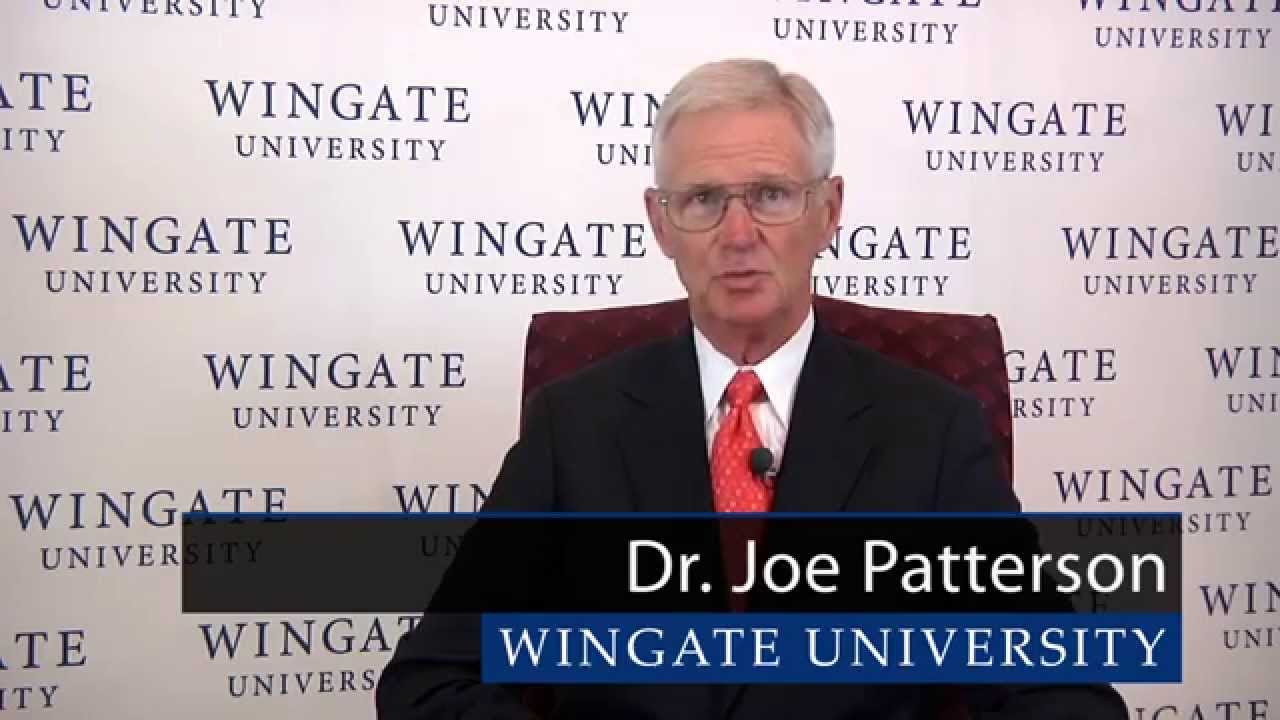 Wingate University - Dr. Joe Patterson Announcement - YouTube