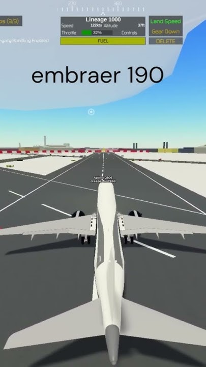 Embraer 190 butter landing ptfs - YouTube