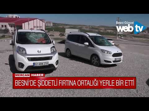 BESNİ'DE ŞİDDETLİ  FIRTINA ORTALIĞI YERLE BİR ETTİ