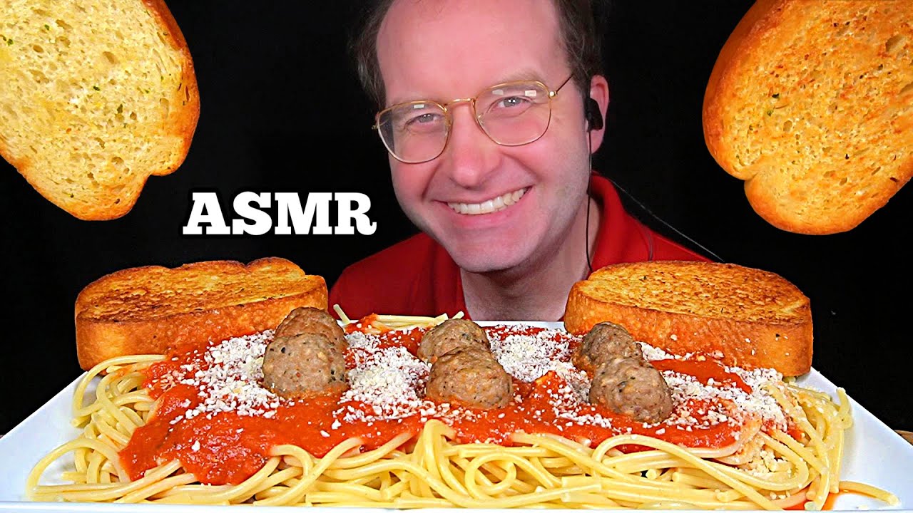 ASMR SPAGHETTI & MEATBALLS MUKBANG (No Talking) EATING SOUNDS - YouTube