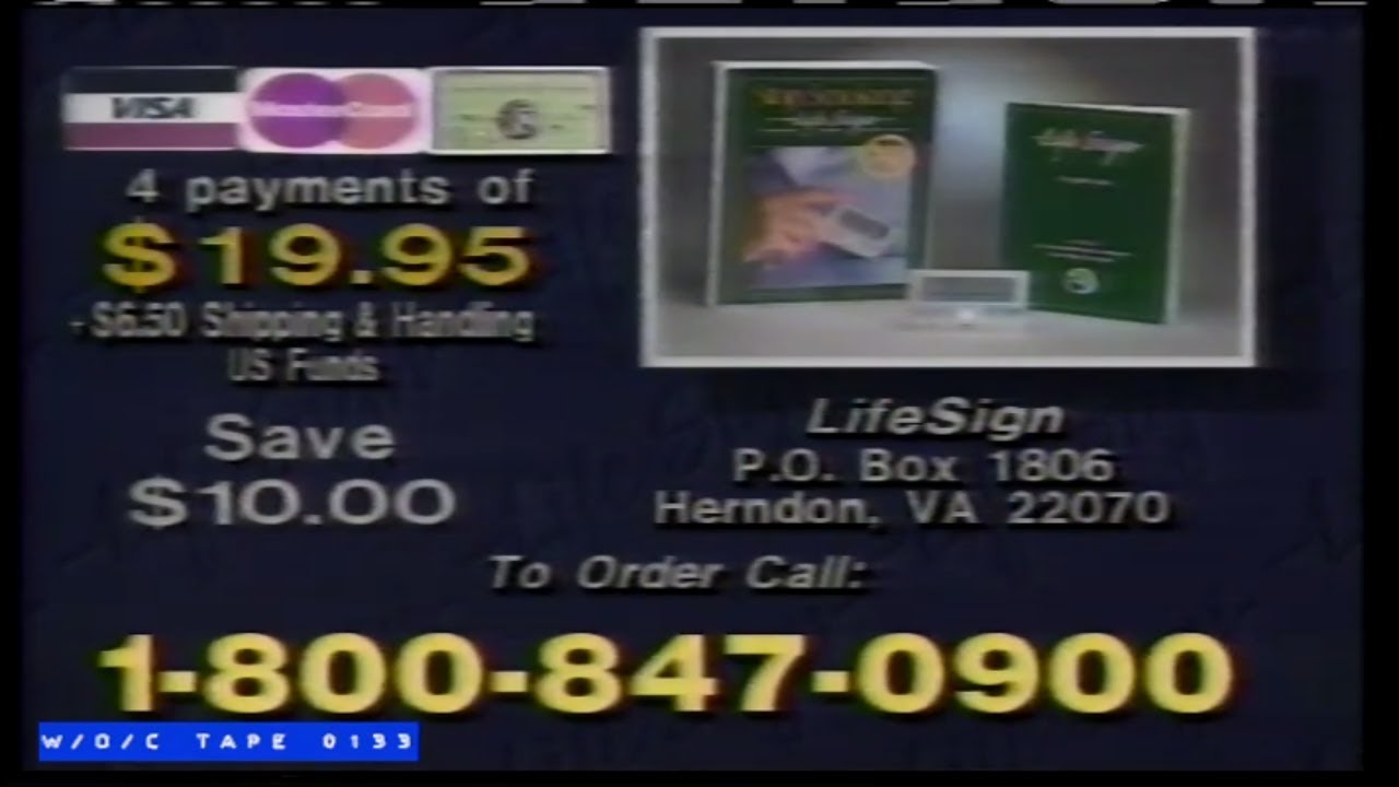 Life Sign Infomercial - 1989 - YouTube