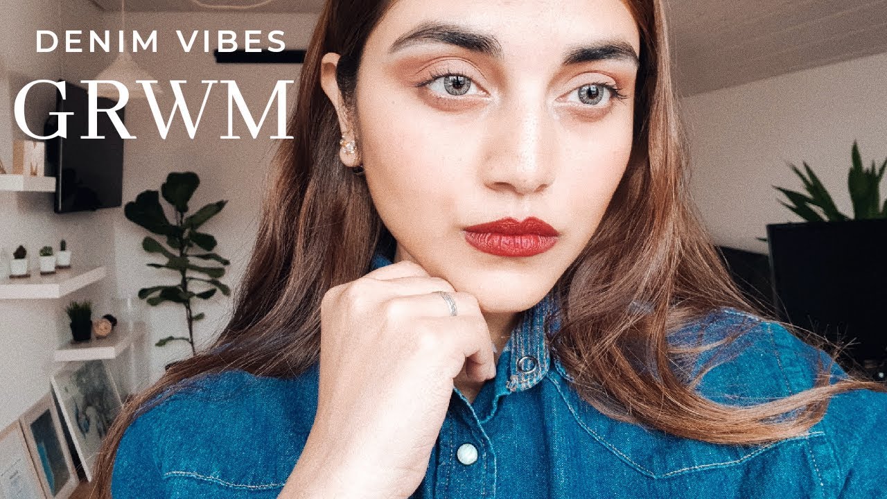 GET READY WITH ME: DENIM + MAKEUP LOOK - YouTube