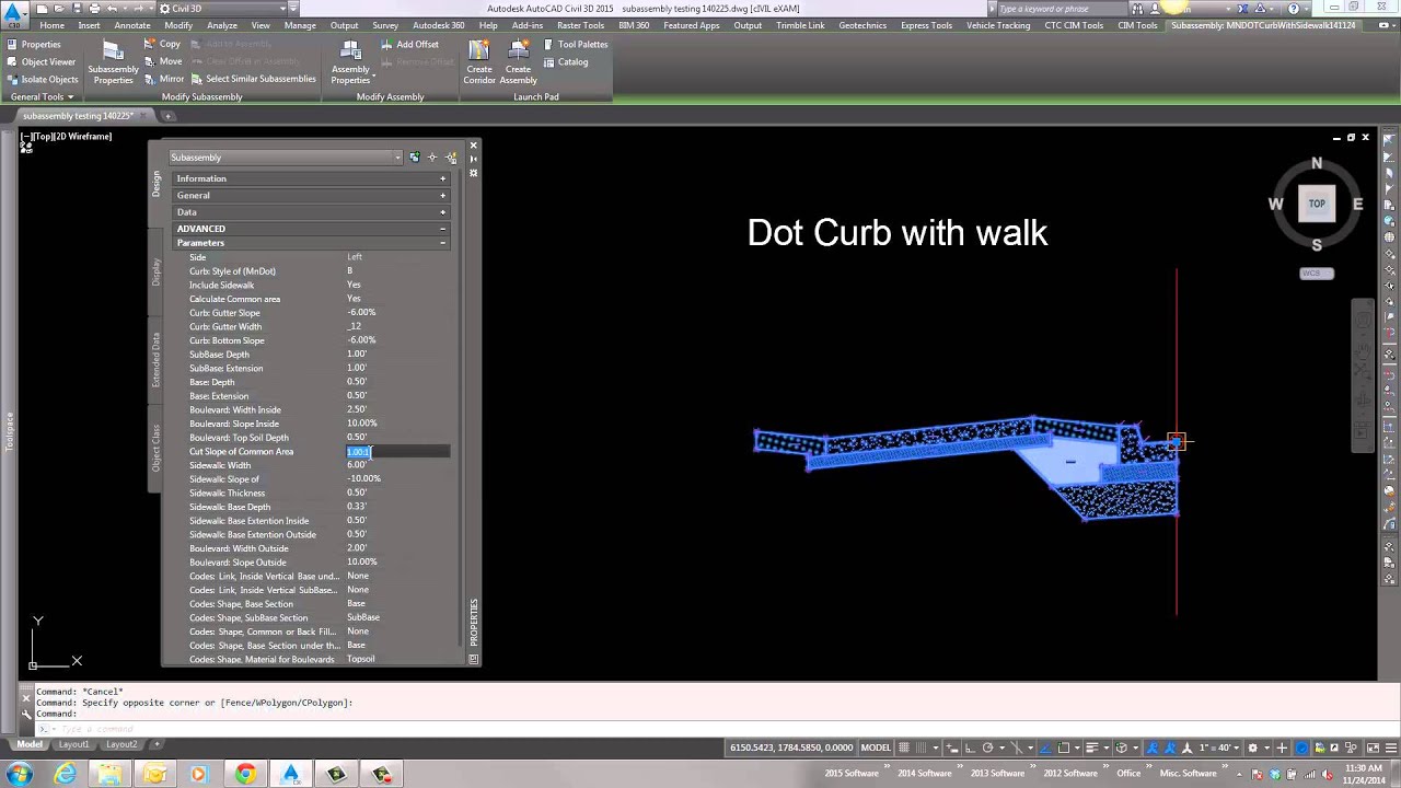 Civil 3D Generic Curb Subassembly, from CIM Tools - YouTube