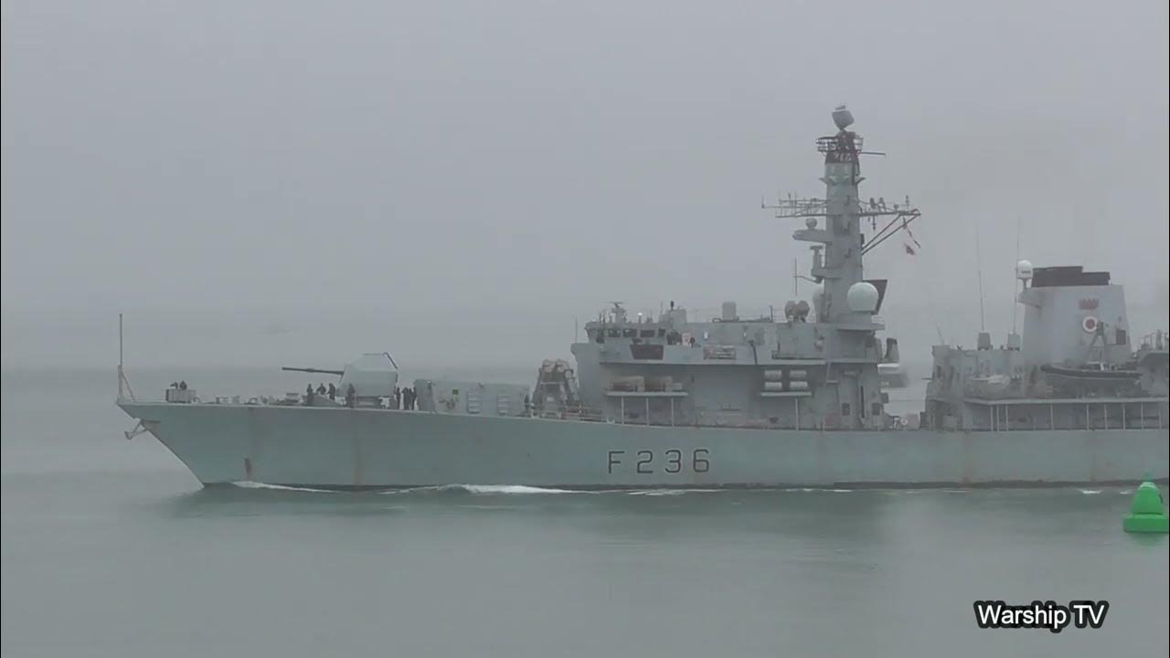 HMS MONTROSE F236 DEPARTS DEVONPORT NAVAL BASE AT DEVILS POINT, PLYMOUTH 20-2-23 - YouTube