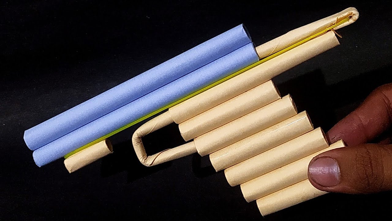 How To Make Powerful Paper Gun | Homemade Paper Gun - YouTube
