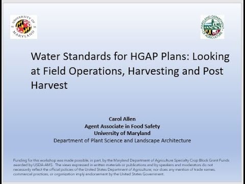 Water Standards for HGAP Plans - YouTube