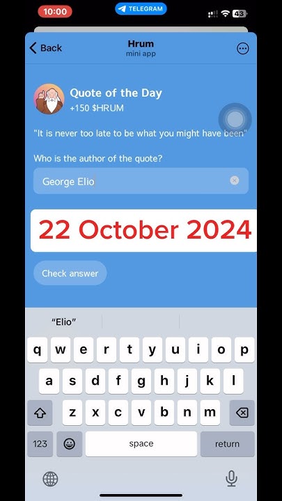 HRUM Quote of the Day | Hrum Daily Tasks | 22 October Hrum Code | Hrum ...