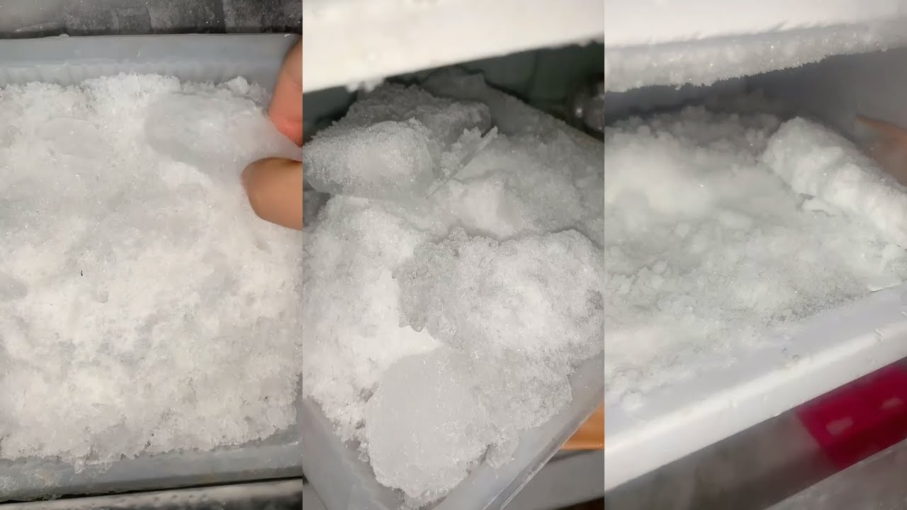 Freezer Frost Eating | Refrozen Ice Eating | Dry Crunch Ice Eating ASMR ...