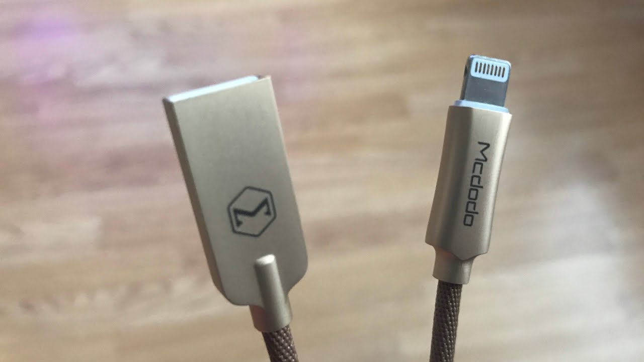 Mcdodo lightning data cable for iPhone Auto Disconnect LED - YouTube