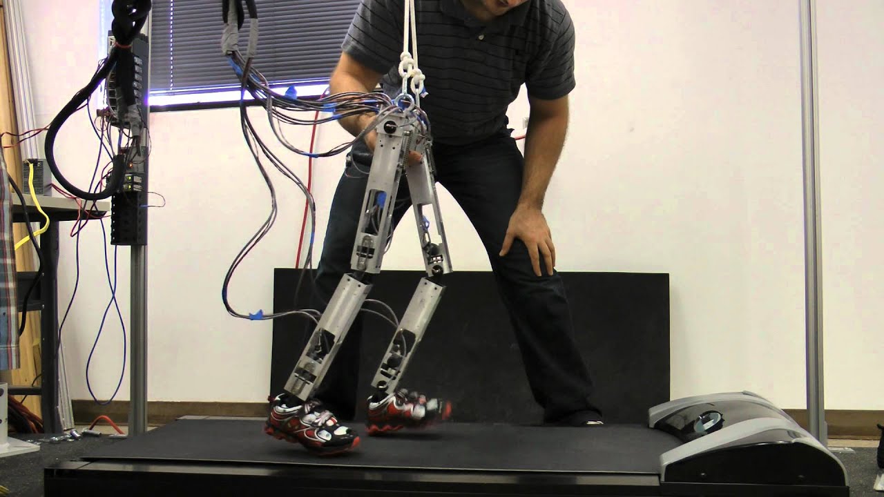 Robotic Walking with Feet Experiment with AMBER - YouTube