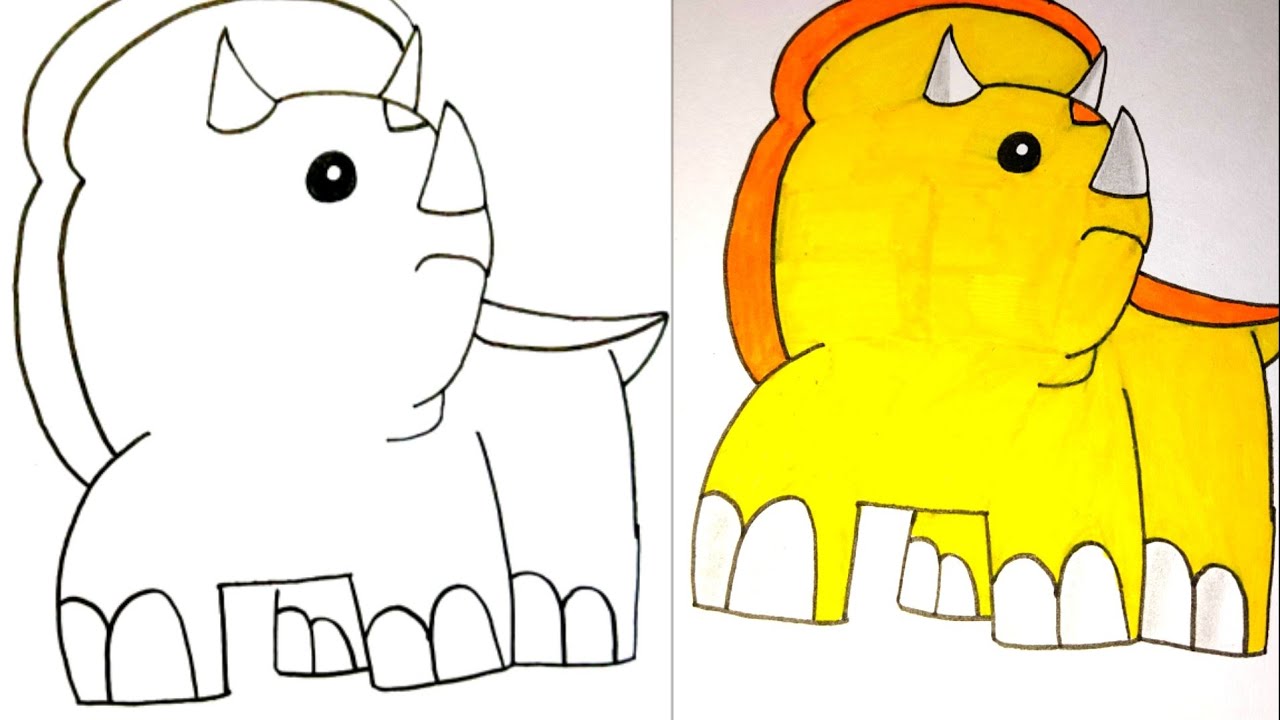 How to draw Chomp from dinosaur king cartoon /step by step - YouTube