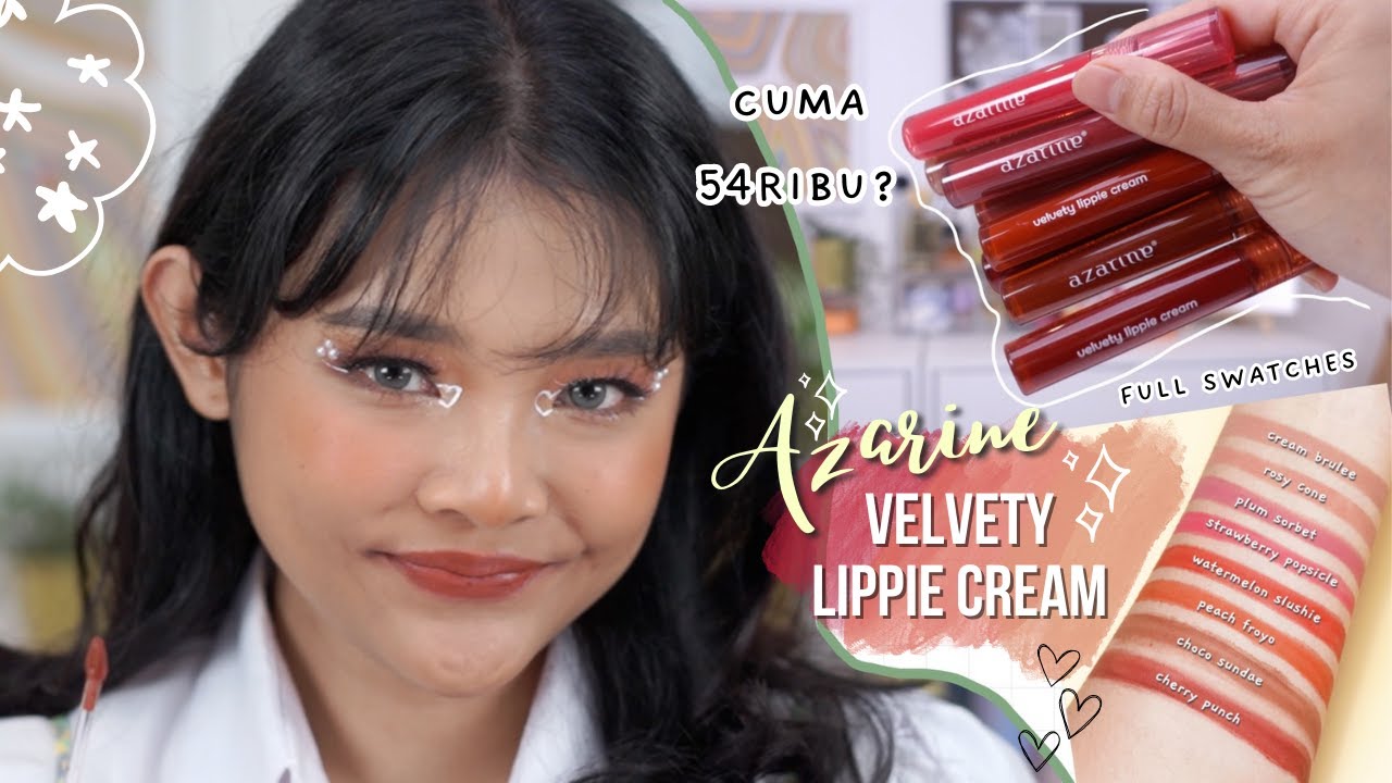 REVIEW AZARINE VELVETY LIPPIE CREAM (BARU) ALL SHADES DI KULIT SAWO ...