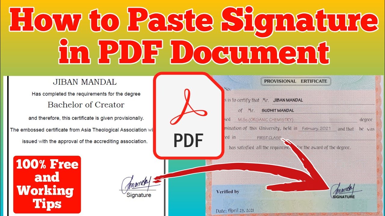 How to Paste Signature in PDF for Free – Step-by-Step Guide - YouTube
