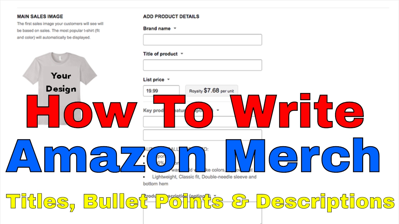 Amazon Merch Listings How to Write Your Titles, Bullet Points and ...