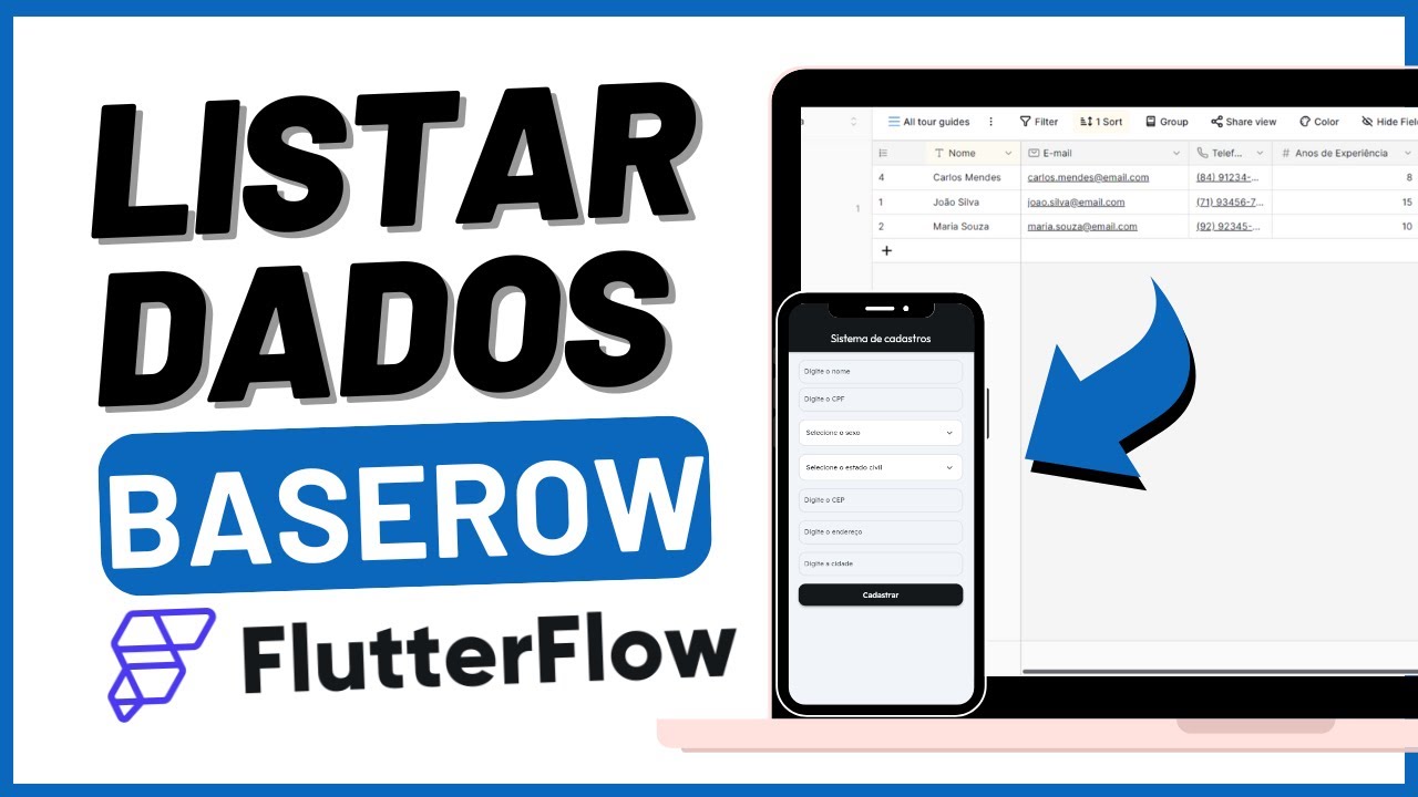 Integração FlutterFlow API: Listando Dados do Baserow - YouTube