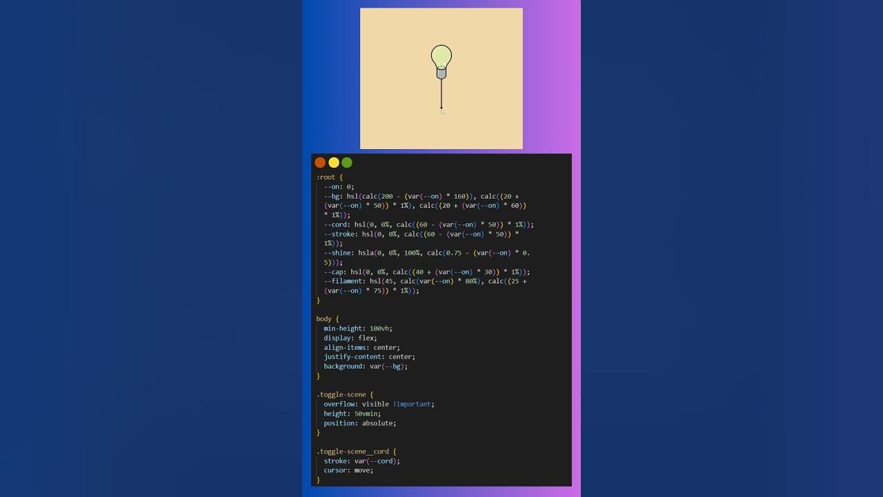 Creating a Magical Bulb Animation with HTML & CSS - YouTube