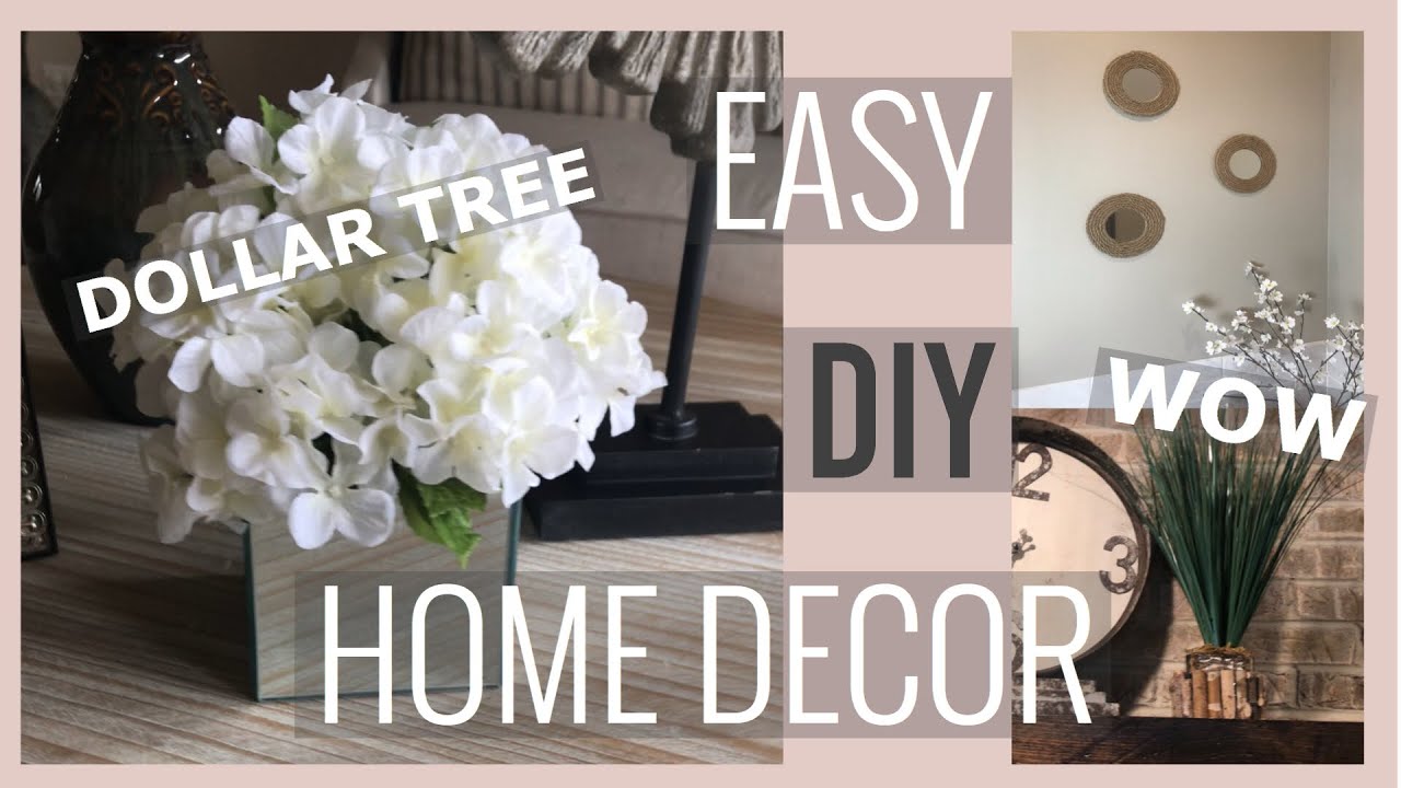 DOLLAR TREE DIY HOME DECOR/EASY HOME DECOR ON A BUDGET!!!!!! - YouTube