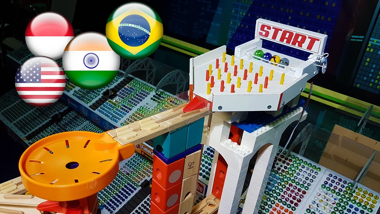 MARBLE RACE QUADRILLA MARBLE RUN #11 v2 - COUNTRYBALLS - YouTube