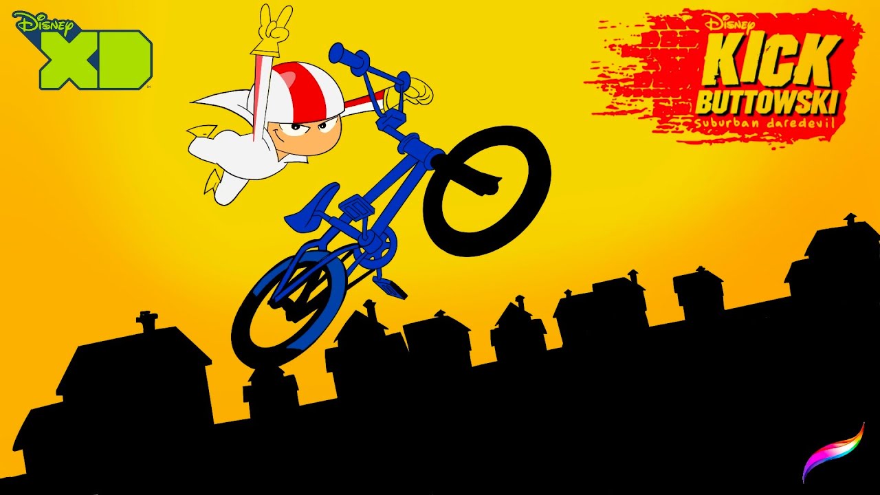 KICK BUTTOWSKI | DisneyXD | INTRO THEME MUSIC | Timelpase | Procreate ...