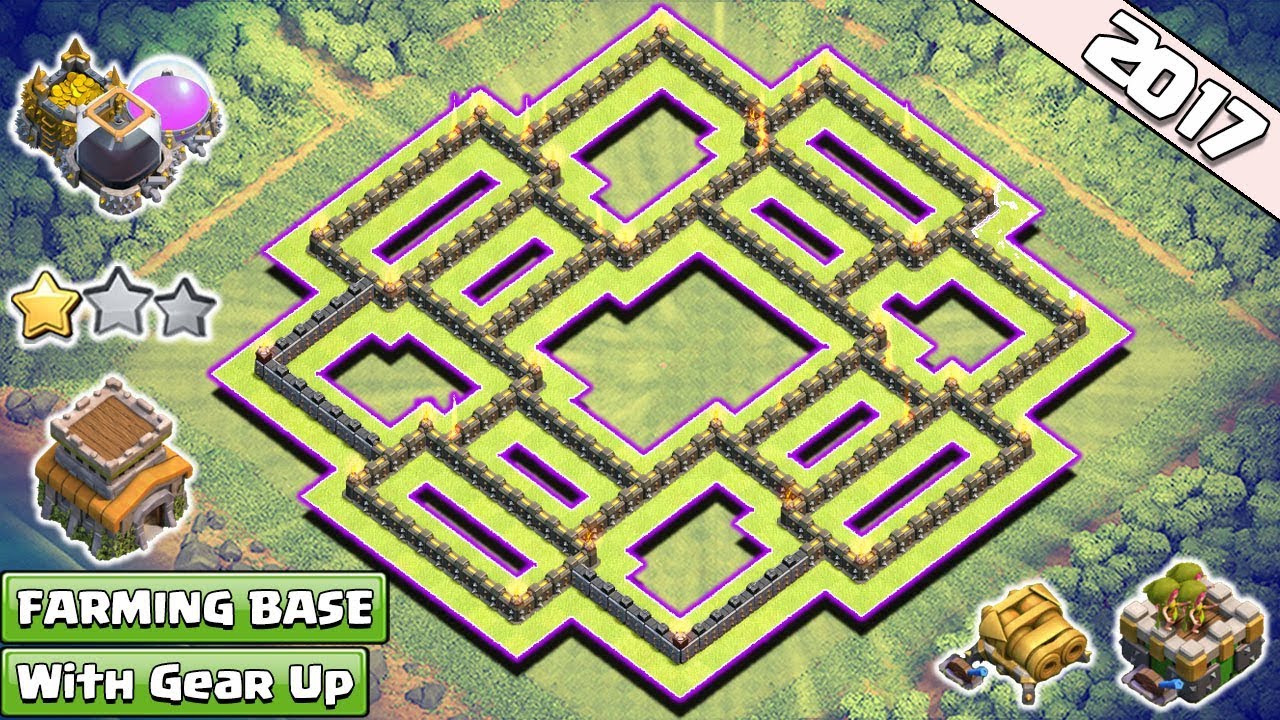 COC Town Hall 8/TH8 Farming Base with Double Cannon & Gear up Archer ♦ ...