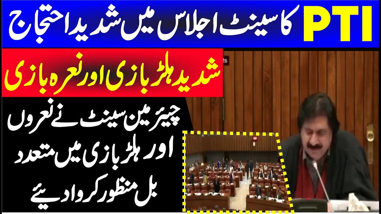 PTI Senators vs Treasury Benches || Hard-Hitting Debate & Slogans in ...