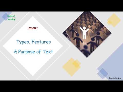 Lesson 2: Types, Purpose & Features of Text | Functional Skills English ...