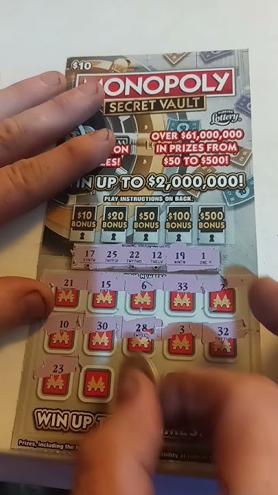 $10 Monopoly Secret Vault tickets chance at 1,000,000 | Scratching Fanatic - YouTube