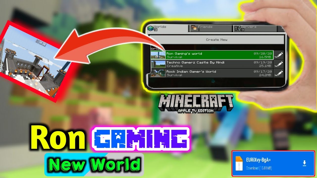 How to download Ron Gaming minecraft world on pocket edition | Ron ...