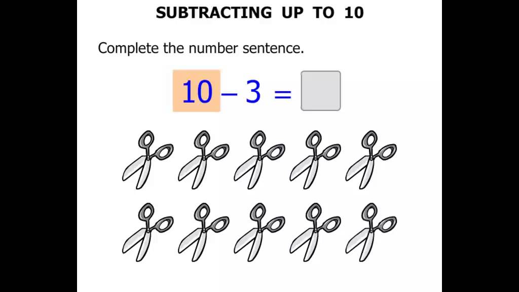 Year 1 Lesson: Subtracting up to 10 - YouTube