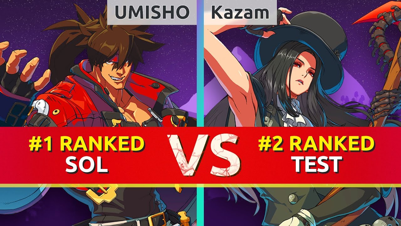 GGST UMISHO (#1 Ranked Sol) vs Kazam (#2 Ranked Testament). High Level ...