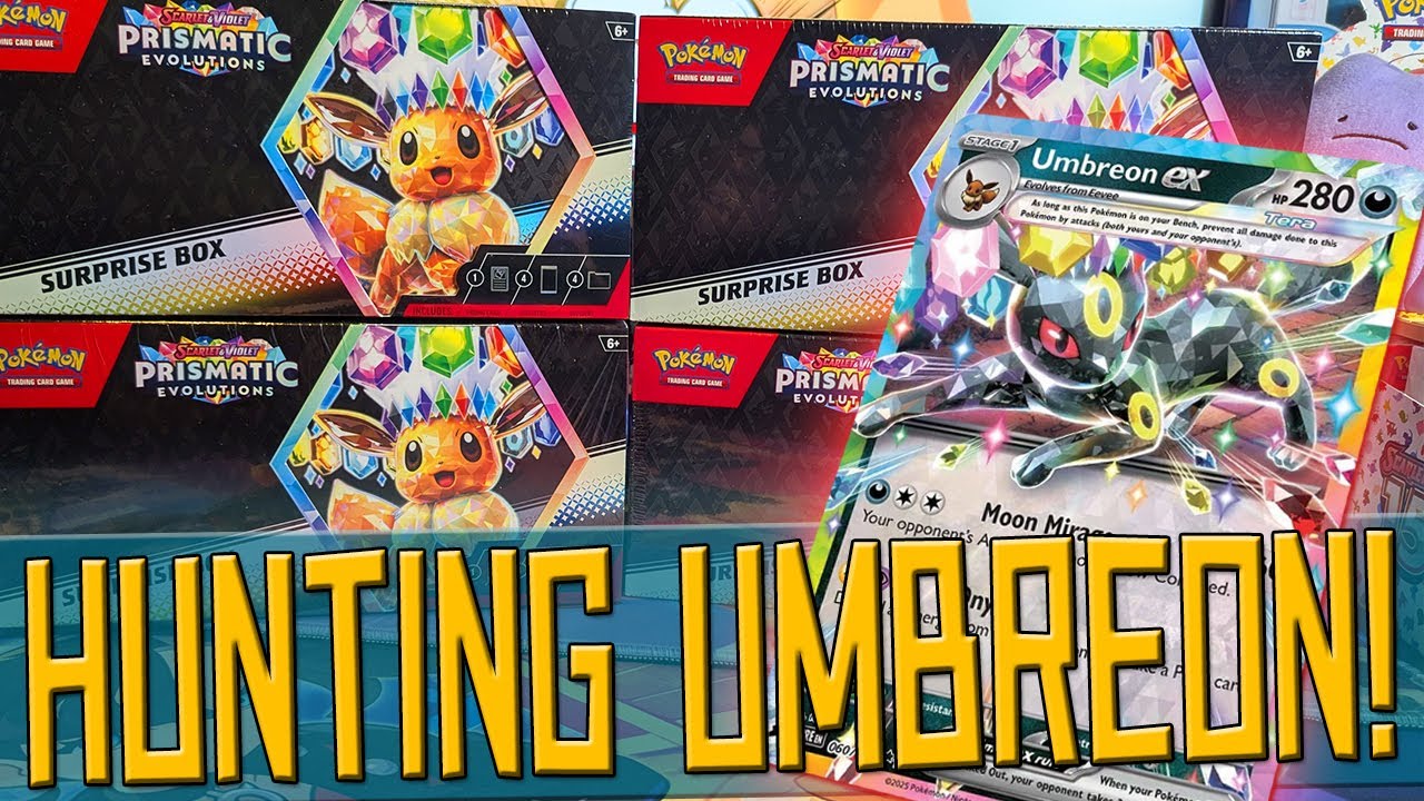 Hunting the Umbreon Promo - Prismatic Evolutions Surprise Boxes - YouTube