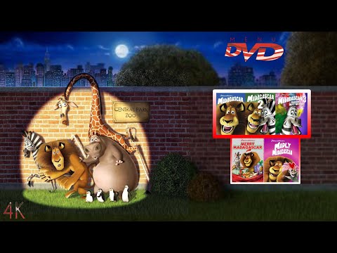Menu de DVD-Sessão Pipoca: Madagascar 1-5 (De 2005-2013) Em 4K