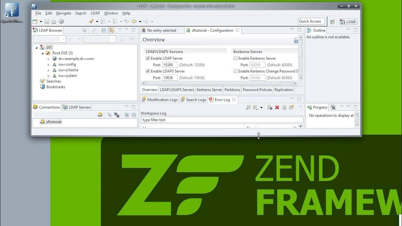 Zend Framework 3 tutorial 4.0.2: prerequisite installing ApacheDS - YouTube