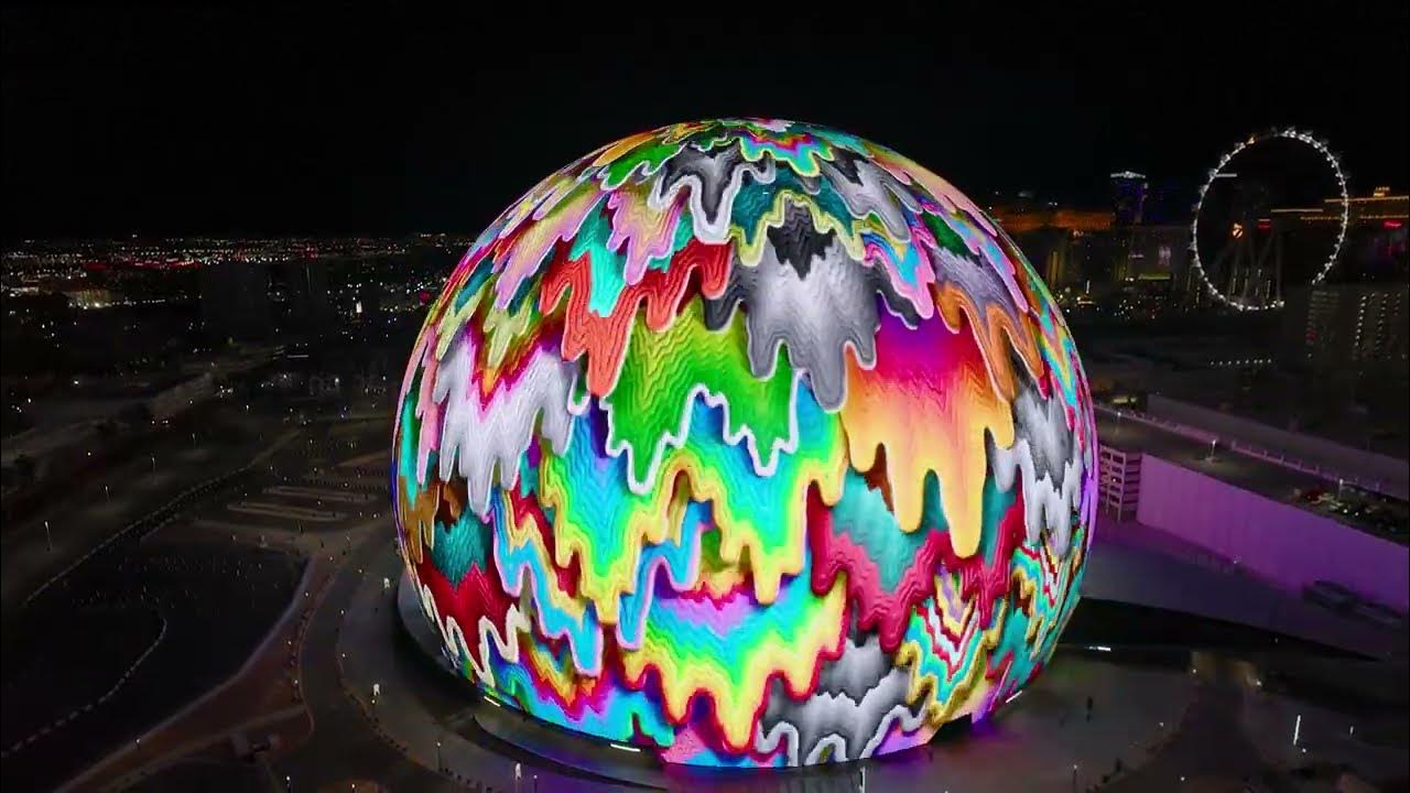 Jen Stark 'Cosmic Cascade' XO/Art on Sphere | Las Vegas - YouTube