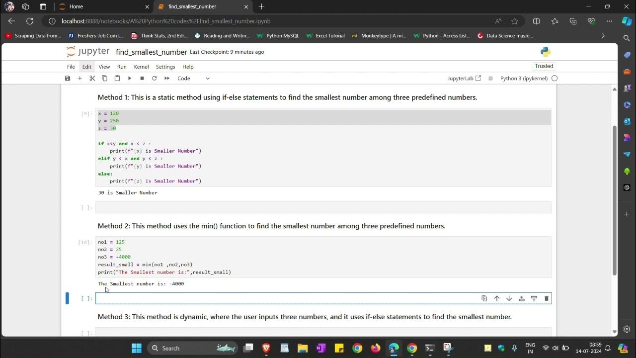Python Tutorial: Find the Smallest of Three Numbers | RayVision - YouTube