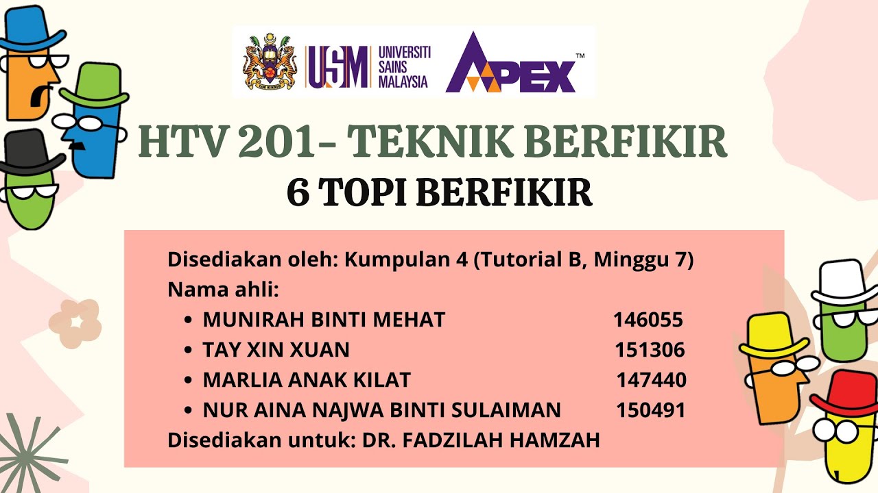 HTV-201: 6 TOPI BERFIKIR - YouTube