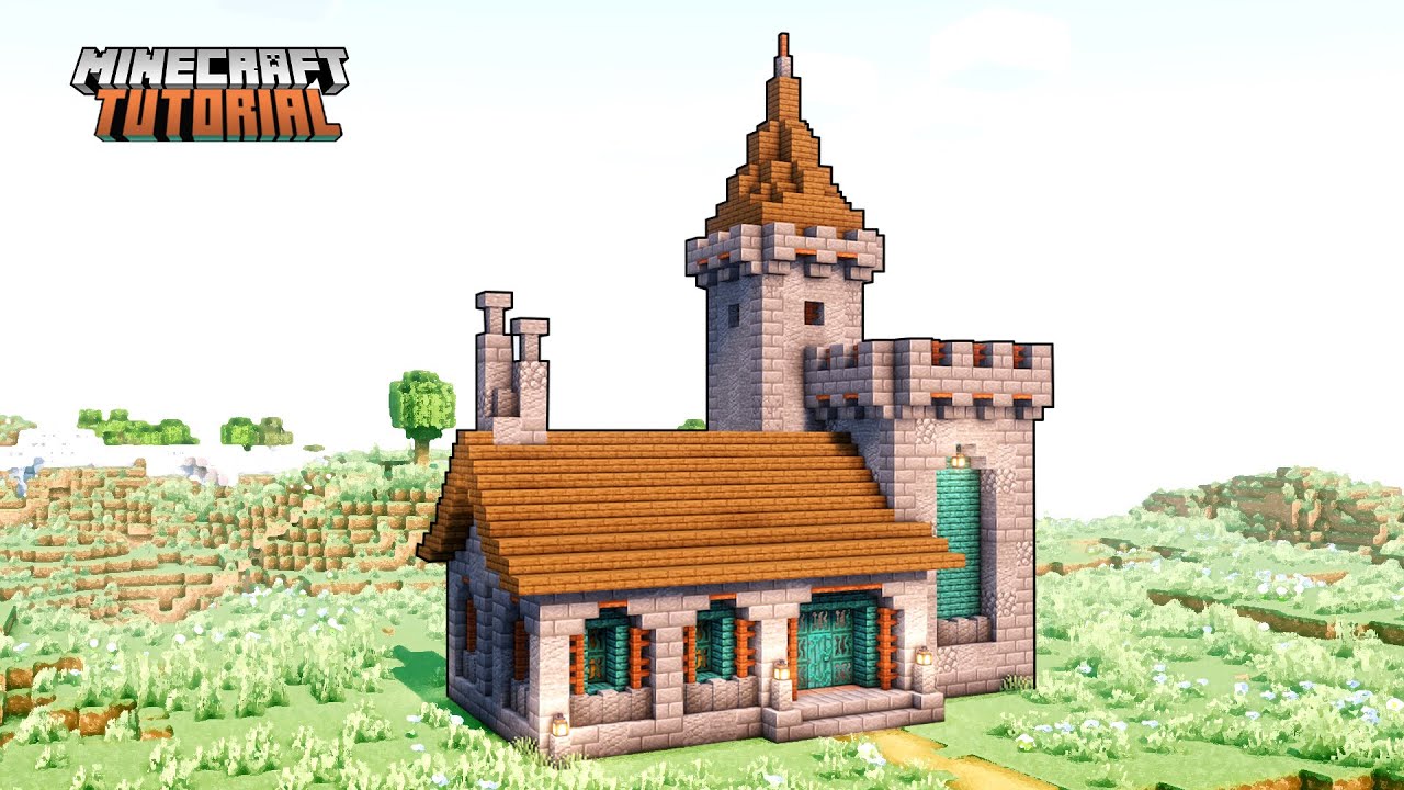 How To Build a Storage Castle Minecraft Tutorial - YouTube