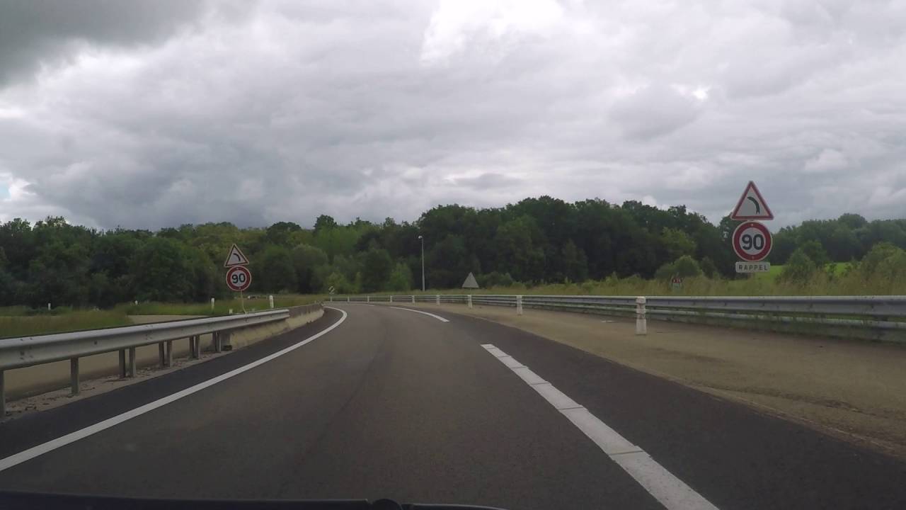 France by Autoroute - Troyes - A26 onto A5 south and east - YouTube