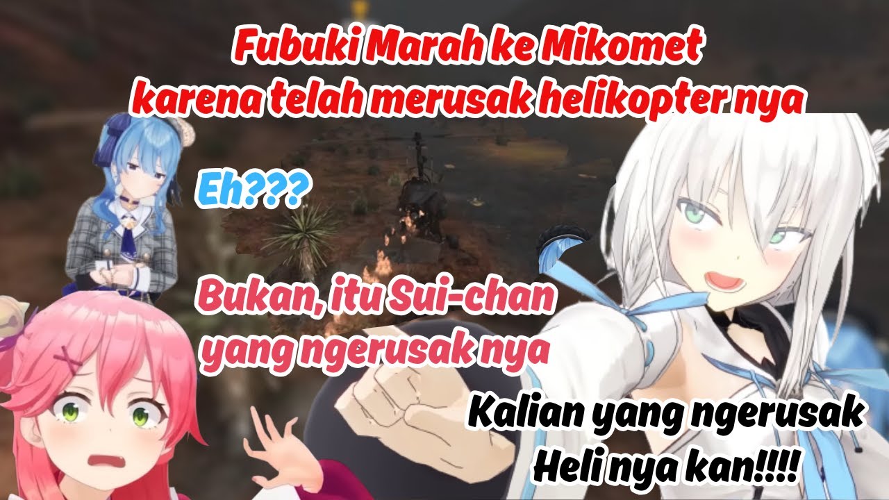 Fubuki Marah Ke Mikomet Karena Ngerusak Helikopter nya | Sakura Miko ...