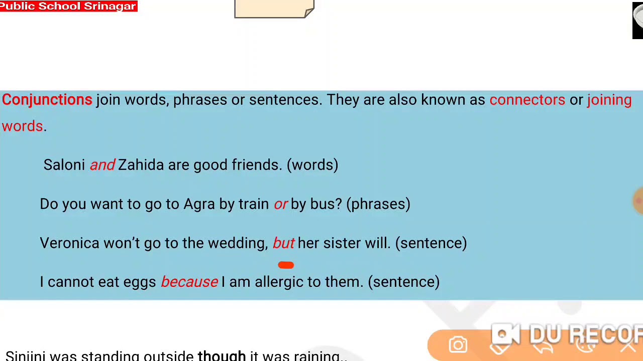 Conjunction Grade 4 English 18 11 2020 - YouTube