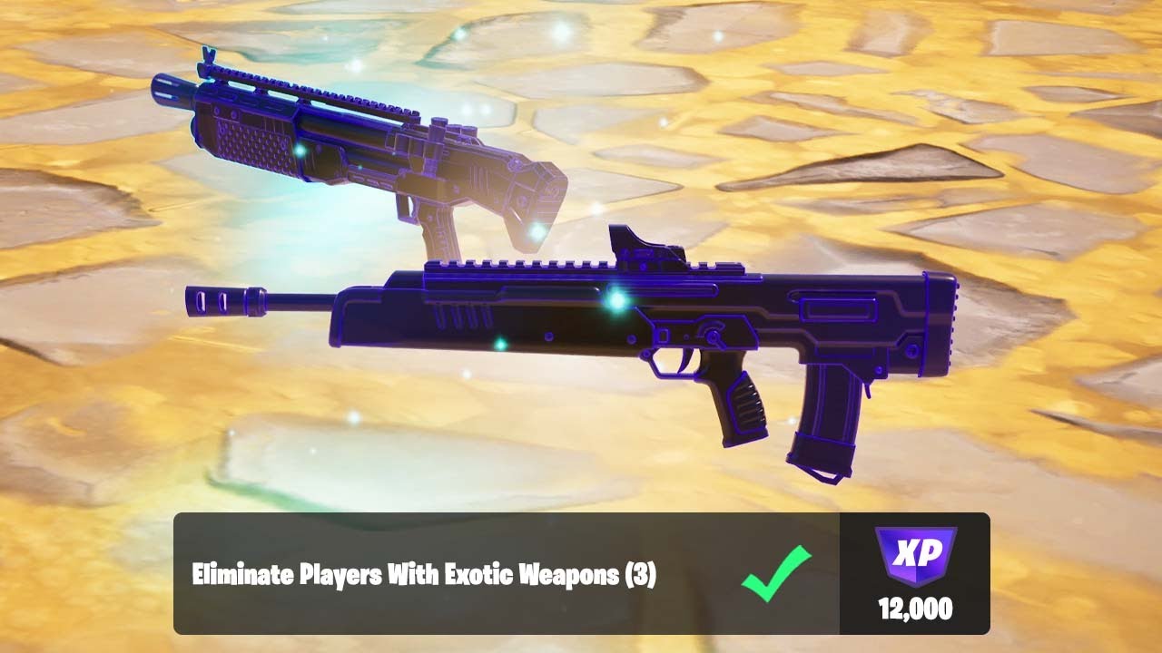 Eliminate Players With Exotic Weapons - Fortnite Quests - YouTube