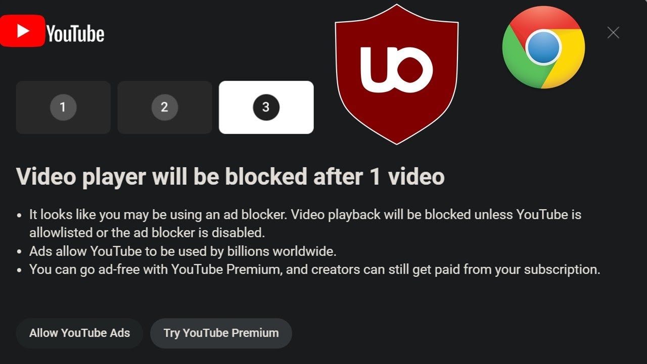 Watch Youtube without ads in dec24 - uBlock Origin - YouTube