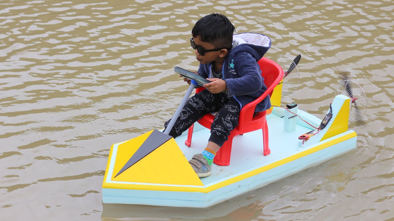 Build a Boat For My Son || How to make a Electric single seat Boat For ...