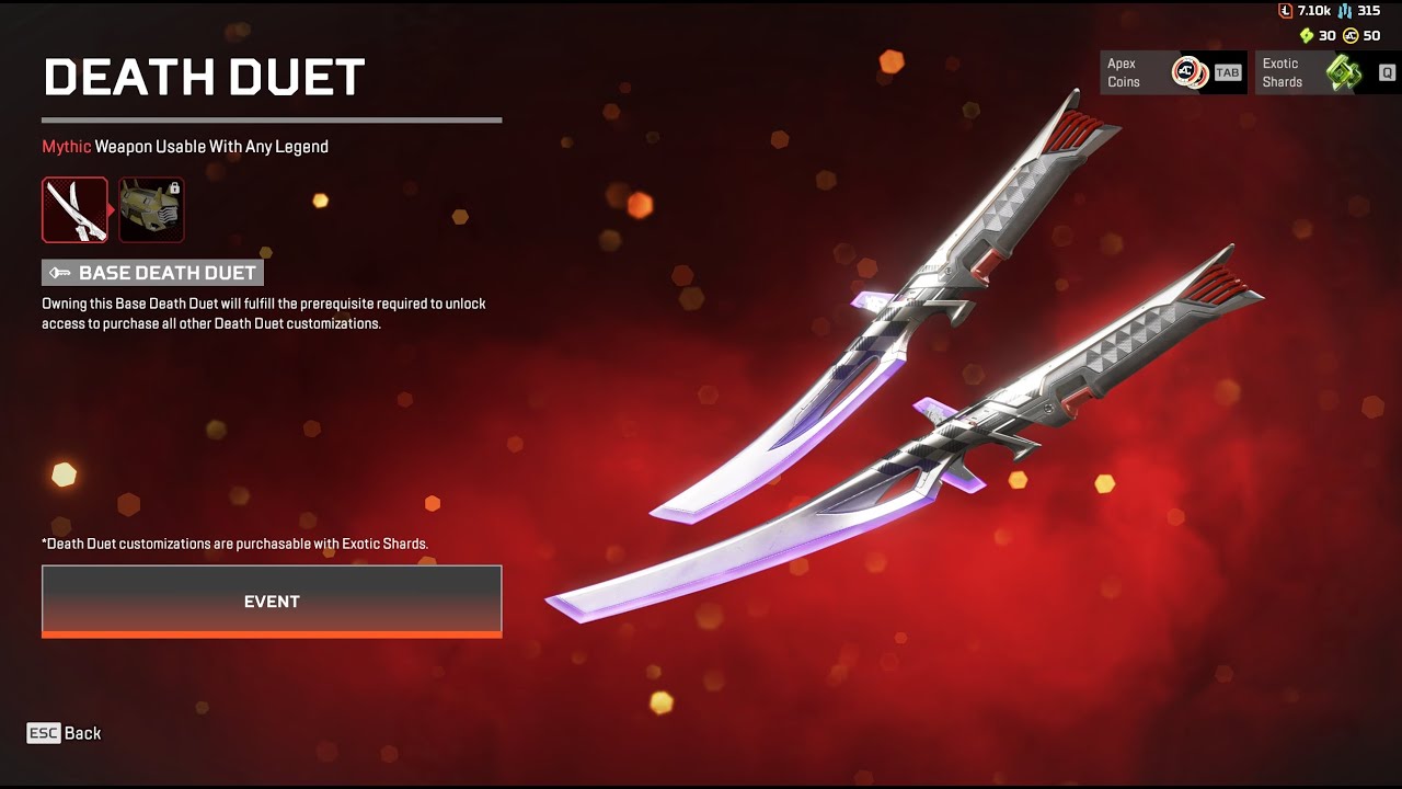 Pulling the Mythic Heirloom: Death Duet Katanas - Apex Legends - YouTube