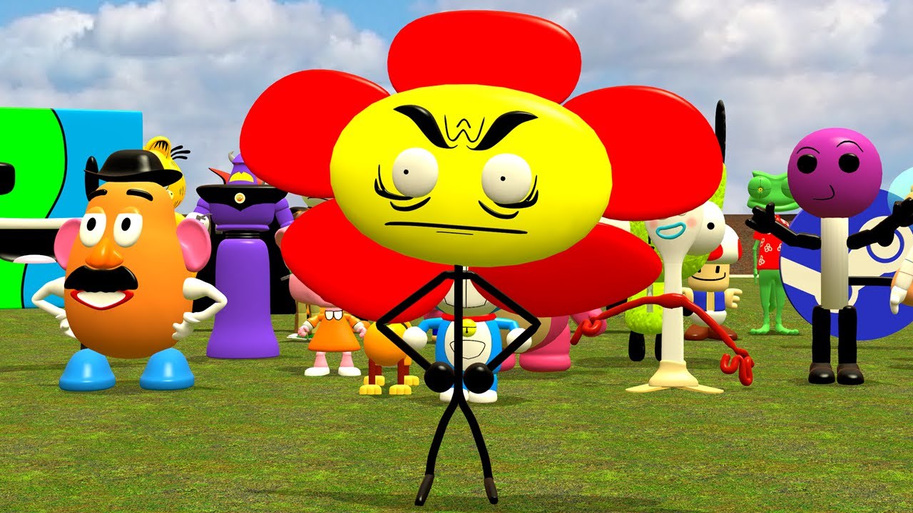 🌸Playing as Nightmare Flower and Kill All 3D Memes in Gmod - YouTube