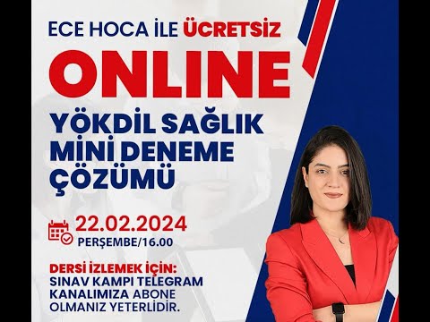 YÖKDİL SAĞLIK MİNİ DENEMEI ECE HOCA