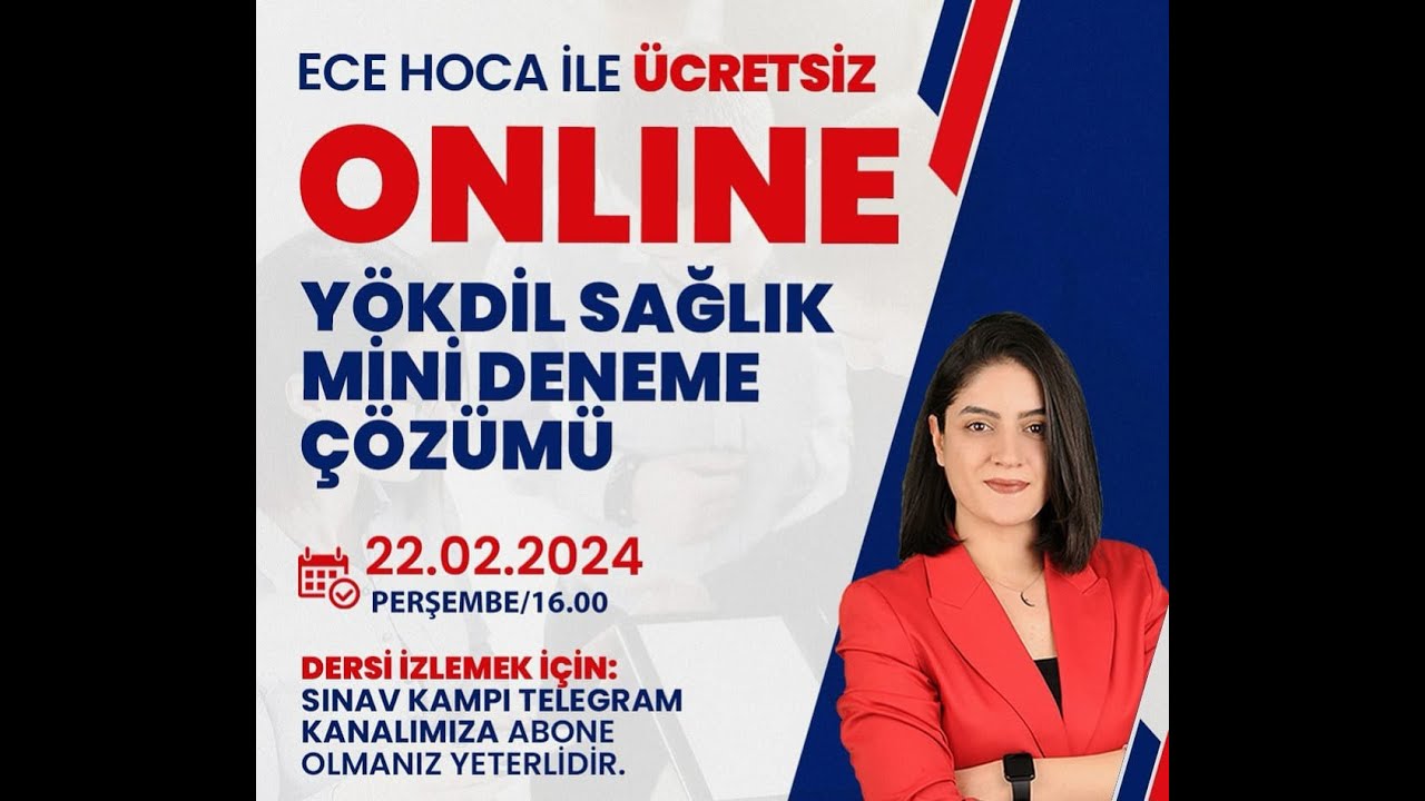 YÖKDİL SAĞLIK MİNİ DENEMEI ECE HOCA - YouTube